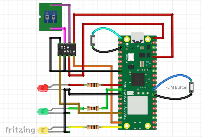 CBUS Pico: CBUS® library for RaspberryPi PICO - Simple Example